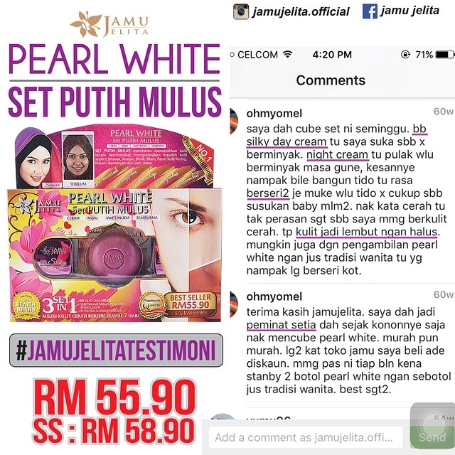 PEARL WHITE SET PUTIH MULUS 3 IN 1 JAMU JELITA | BEAUTY KIOSK