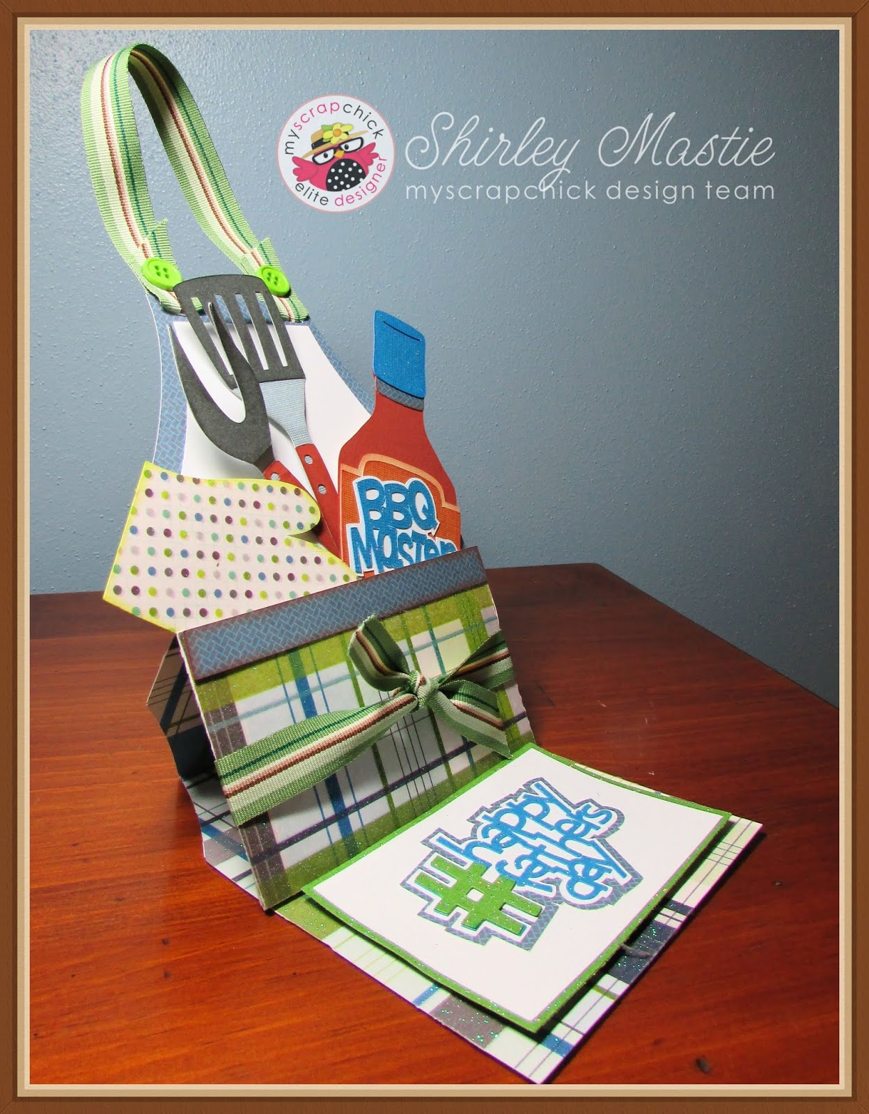 Scrappy Sam Designs: BBQ Apron Easel Card