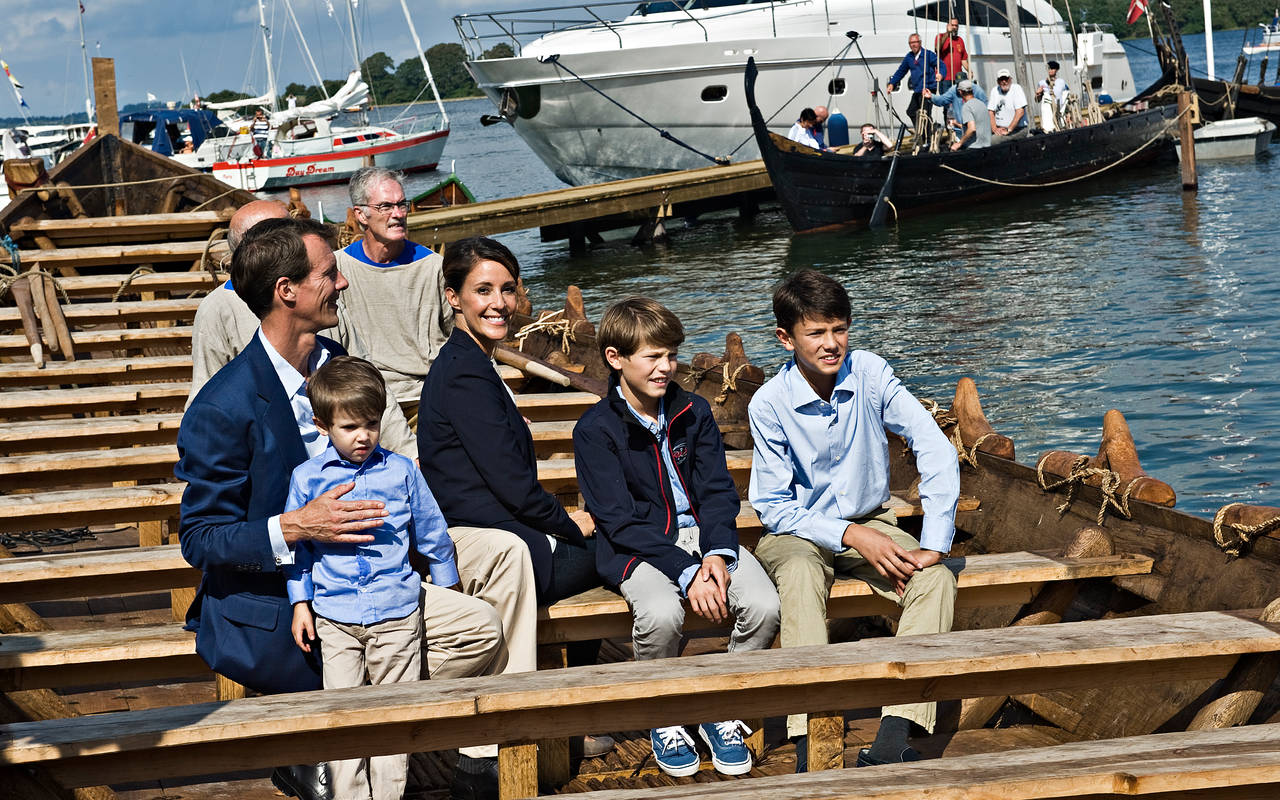 Prince Joachim and Princess Marie at Launch of a new Nydam boat