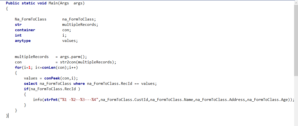 Ax Technical Blog: Args in AX