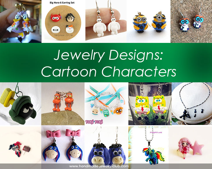 Online Jewelry Making Newsletter: Jewelry Designs: Cartoon Characters