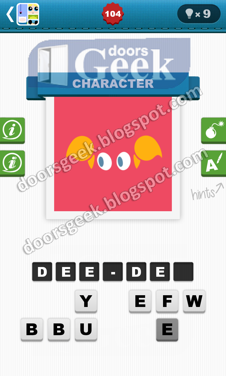 Cartoon Quiz Level 104 (bubble quiz games) ~ Doors Geek