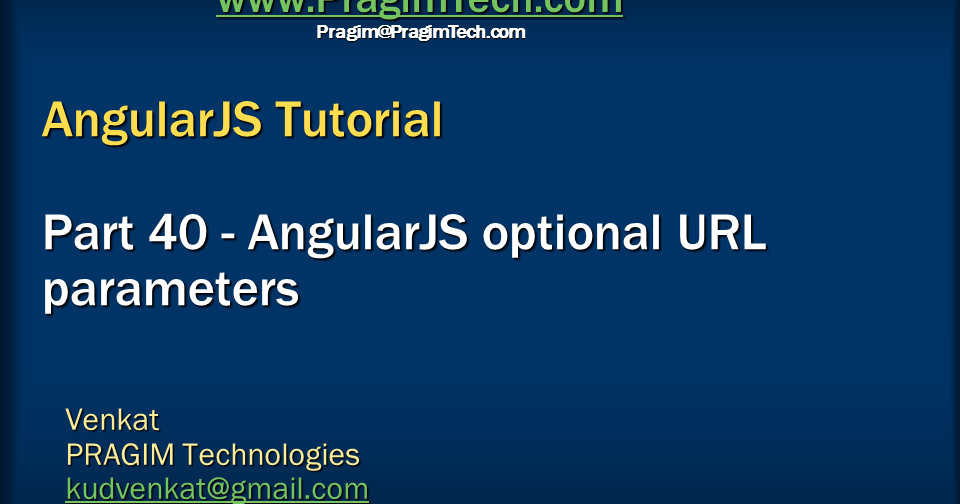 Sql server, .net and c# video tutorial: AngularJS optional url parameters Sql server, .net and c# video tutorial: AngularJS optional url parameters