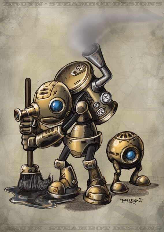 Steampunk Substation B: The Janitor Bots