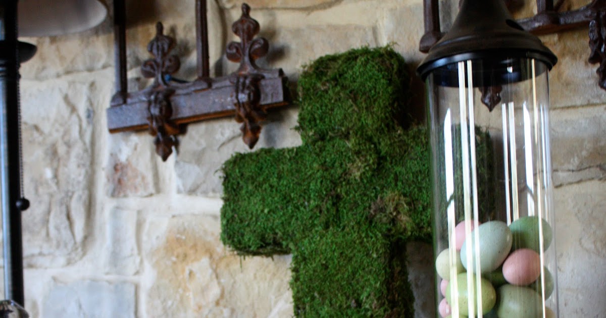 All Things Beautiful: Moss Cross DIY - Spring Entryway Decor