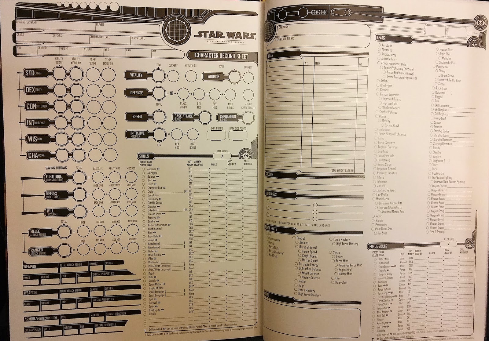 Wargame Dork: [Operation Game Collection] Star Wars RPG/Hobby Gaming ...