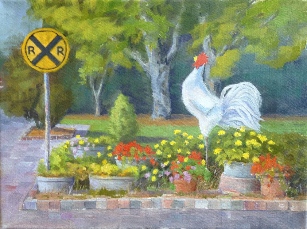 Sam Traina Art: Rooster at Rutledge 9 x 12