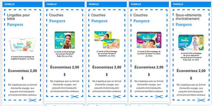 Coupons rabais Pampers