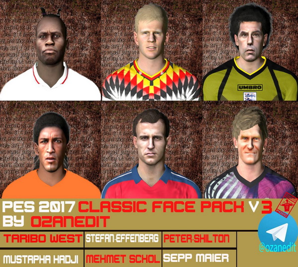 pes-modif: PES 2017 Classic Face Pack vol 3 by Ozanedit