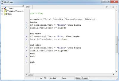 Cara Menerapkan Fungsi ComboBox di Delphi 7 - Teknologikuy