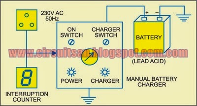 Mains Interruption Counter with Indicator Circuit Diagram