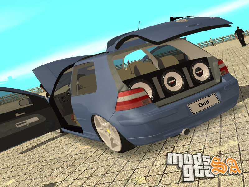 Mods GTA San Andreas: Volkswagen Golf VR6 com Roda da Ferrari