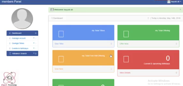 Church Management System in PHP Complete Source Code Download