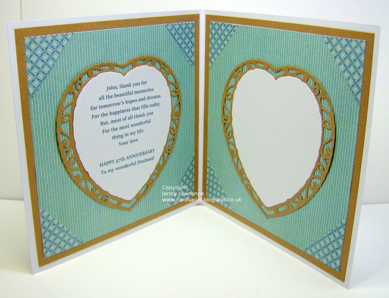 CARDSARUS: HUSBAND'S 57th ANNIVERSARY CARD