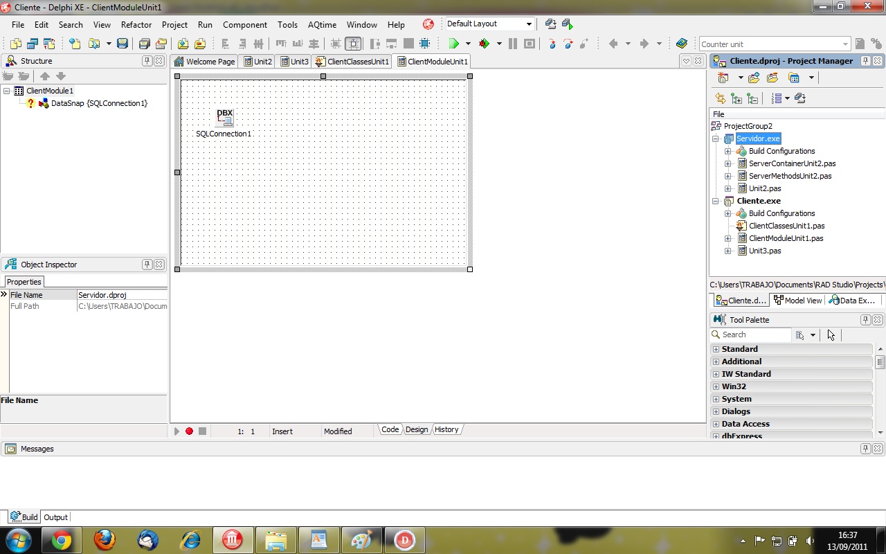 Delphi Multicapas con DataSnap: Aplicación de 3 capas multihilo con DBX4 y Delphi XE - multi ...