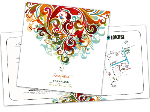 Contok Koleksi Desain Undangan Full Collor | Insya Creatip Desain