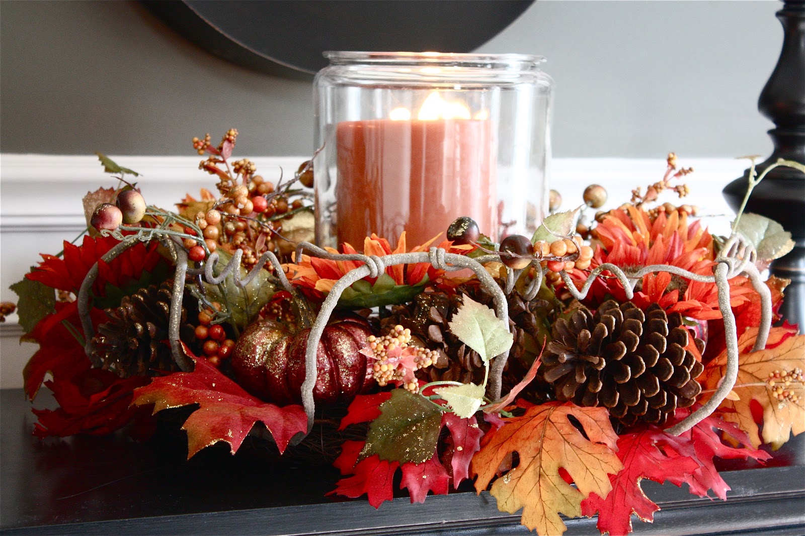 The Yellow Cape Cod: The Easiest DIY Thanksgiving (Fall) Centerpiece Ever
