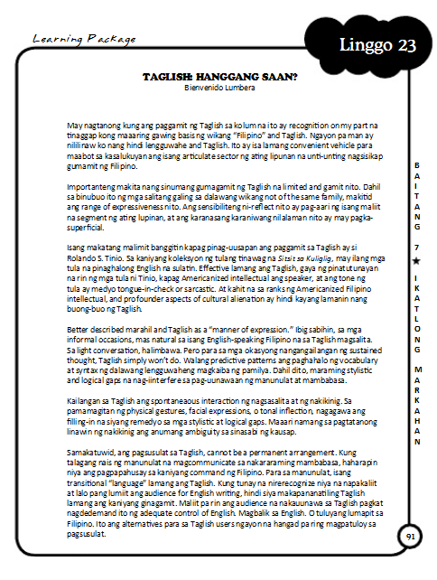 Mga Pagsasaliksik ni RAVEN Tungkol sa mga Akda sa Ikatlong Markahan ng ...