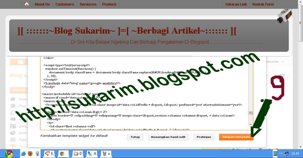 Cara Membuat Menu Navbar Atau Meta Bar di Blog Resync by-karim™ ][ Blog Sukarim ] [ Berbagi ...
