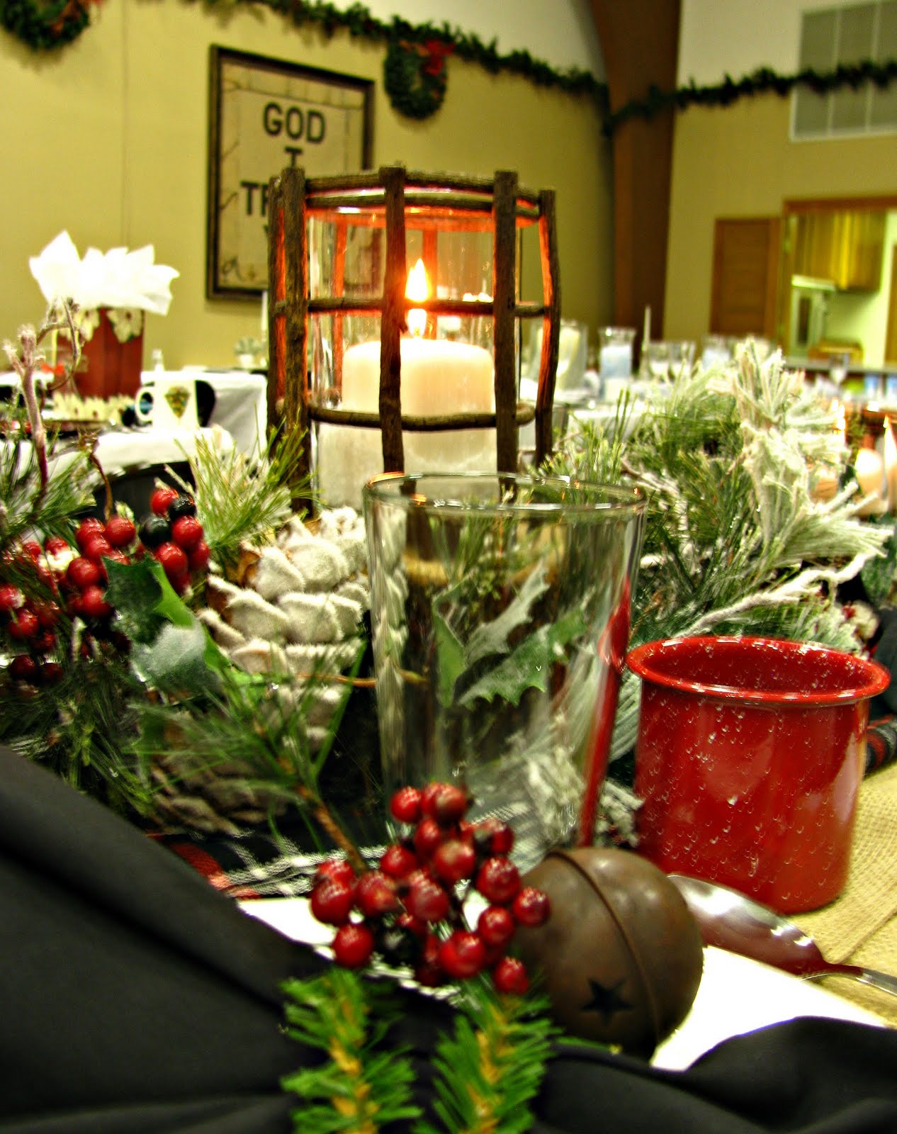 Our Creative Life: Rustic Winter Wonderland Tablescape