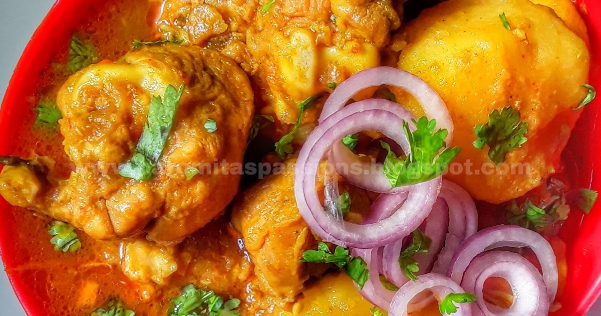 Mangsher Jhol | Chicken Curry with Potato - Paromita's Passions