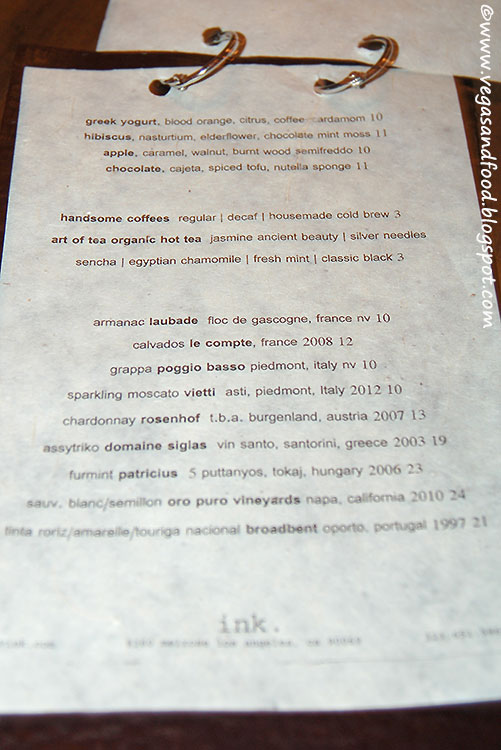 Ink - West Hollywood - Vegas and Food