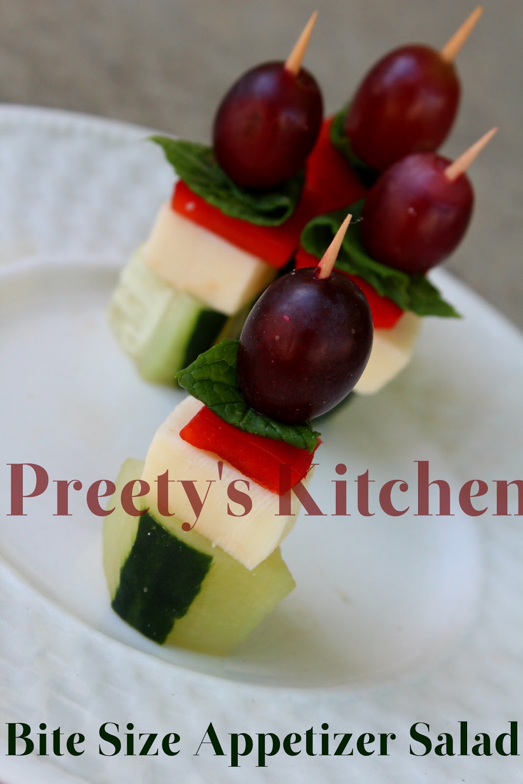 Preety's Kitchen: Bite Size Appetizer Salad Recipe