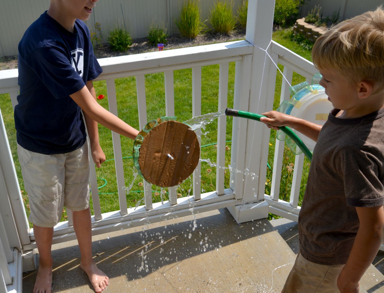 A school of fish: Waterwheels and Water Play Table