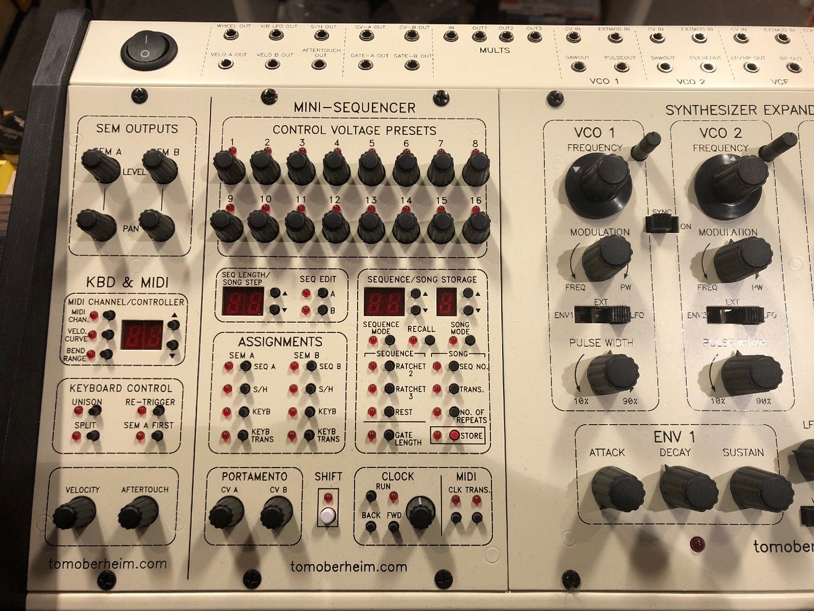 MATRIXSYNTH: Tom Oberheim Two Voice Pro Dual Analog Synthesizer With Sequencer SN 0216