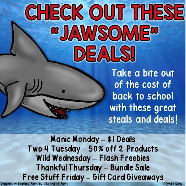 Shark Week - Jawsome Deals! - Teacher by the Beach