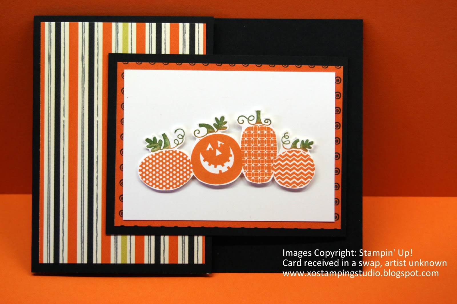 XO Stamping Studio: Halloween Happiness Swap Card #2
