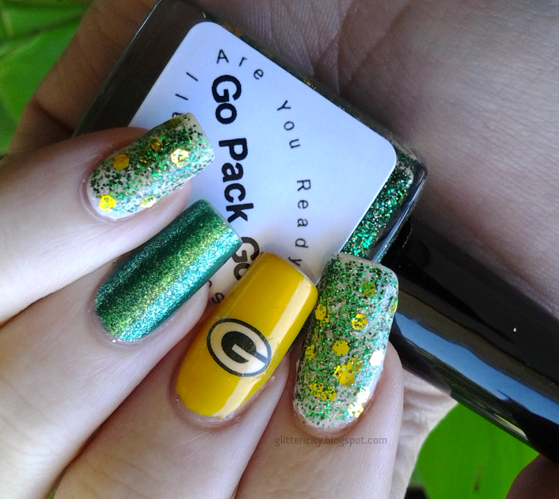 Glittericity: Go Pack Go! Packers Football Nails