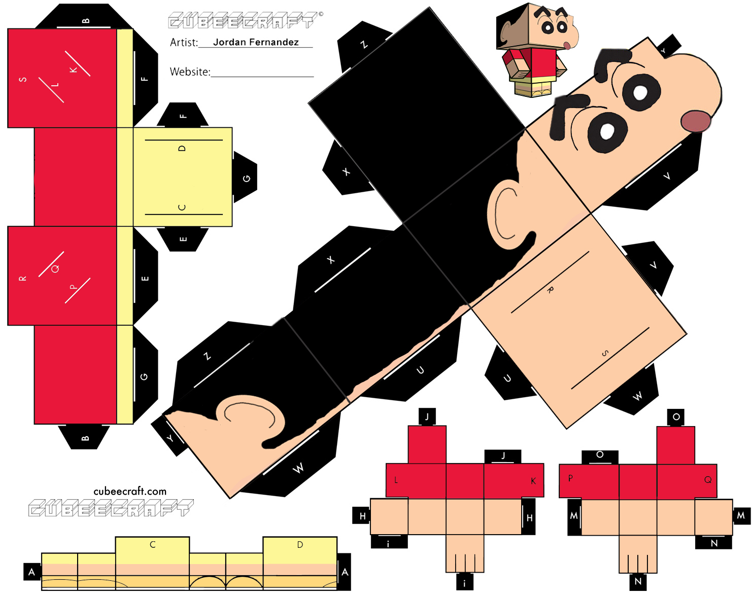 papercraft shinchan 2 | SangPemisah