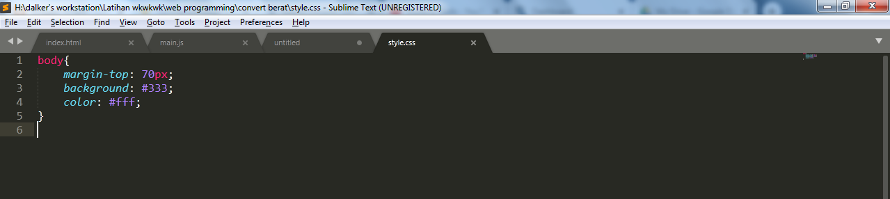 Tutorial membuat konversi berat di javascript dengan bootstrap