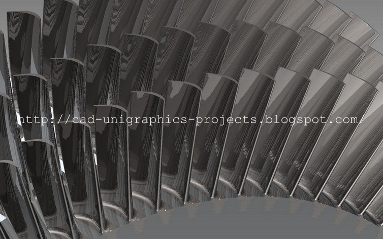 CAD designs by Ivan: Jet engine turbine fin 3