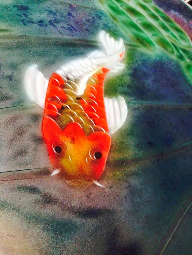 Best Impression Glass Design: Koi Fish Glass Art