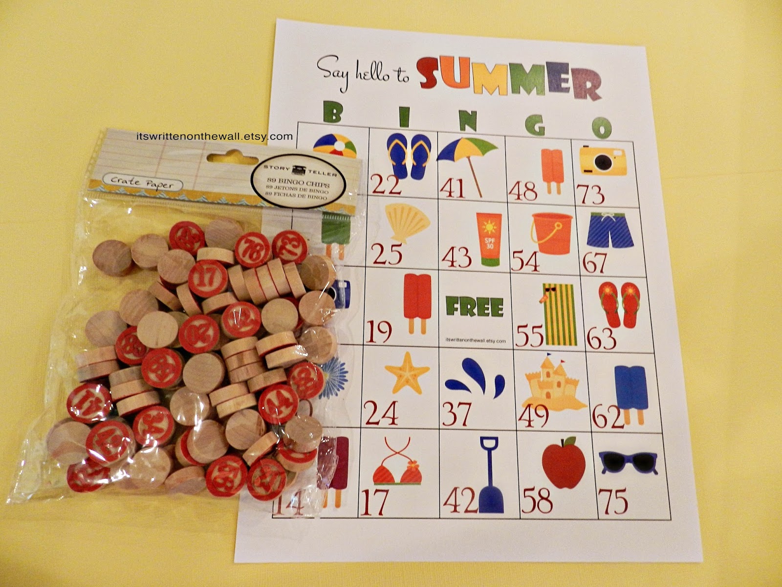 It's Written on the Wall: Fun Summer Vacation Activity--SUMMER BINGO!!!