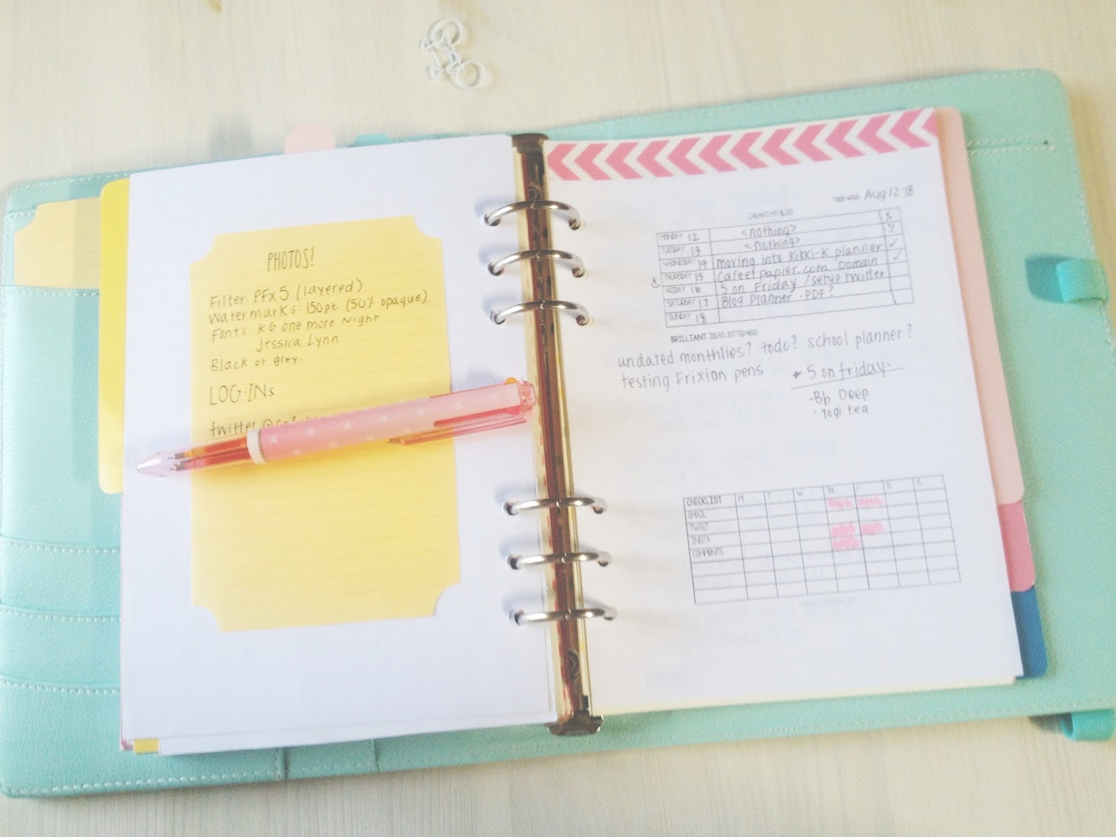 .: Free Printable "I Heart My Blog" Filofax Insert - Personal & A5