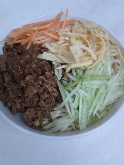 My Cooking Recipe : 炸酱面 Jar Jiang Noodle-Peking Style