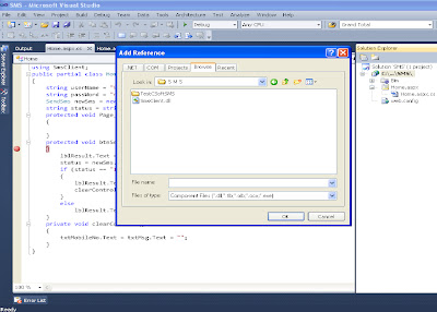 Siva Ramamoorthy: sending SMS from .Net using Way2SMS Gateway
