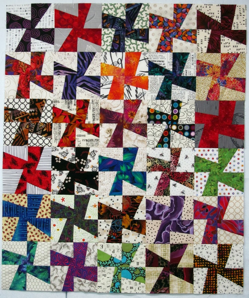 Exuberant Color : Fractured block quilts.............