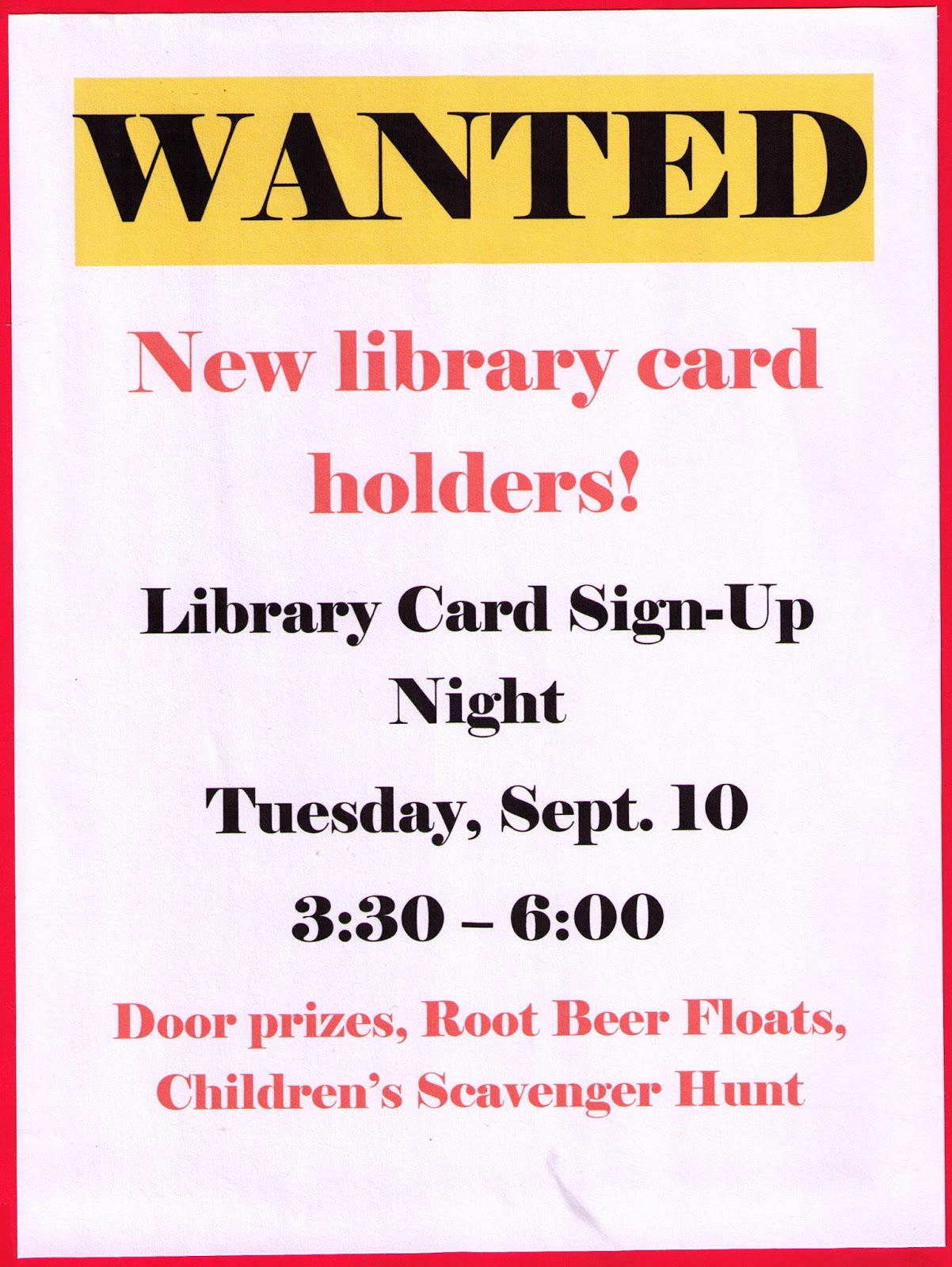 Sturgis Public Library: September is Library Card Sign-Up Month!