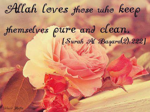 Allah is Always With Me: Allah Loves Those Who Keep Themselves Clean ...