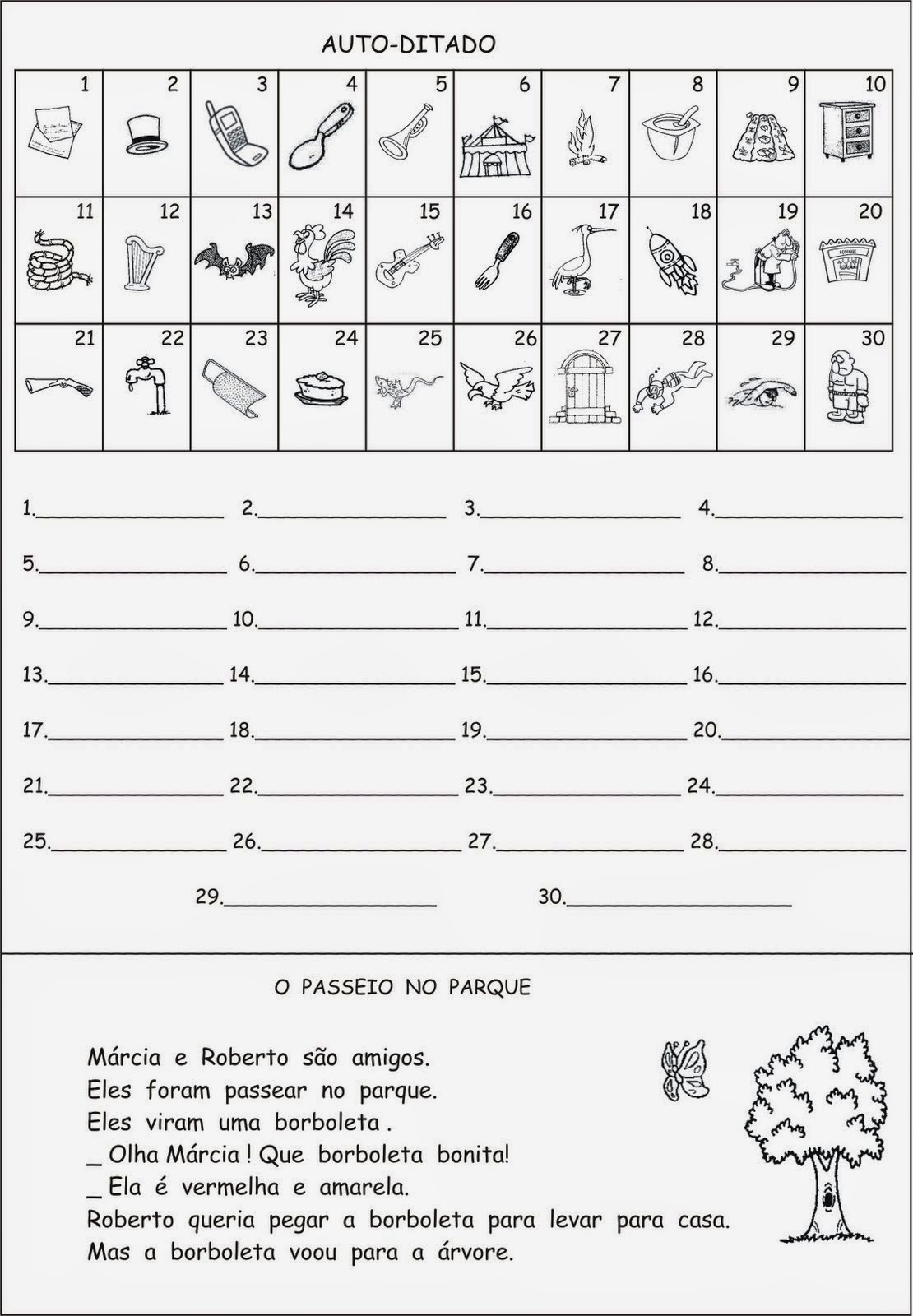 Atividade Auto Ditado ~ escolar