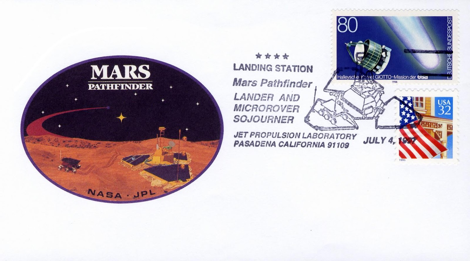 SPACE RELICS: 4 juillet 1997 - Mars Pathfinder et Sojourner arrivent ...