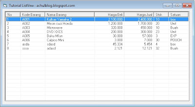 Achul Blog: Cara Menampilkan Database Pada Listview VB6