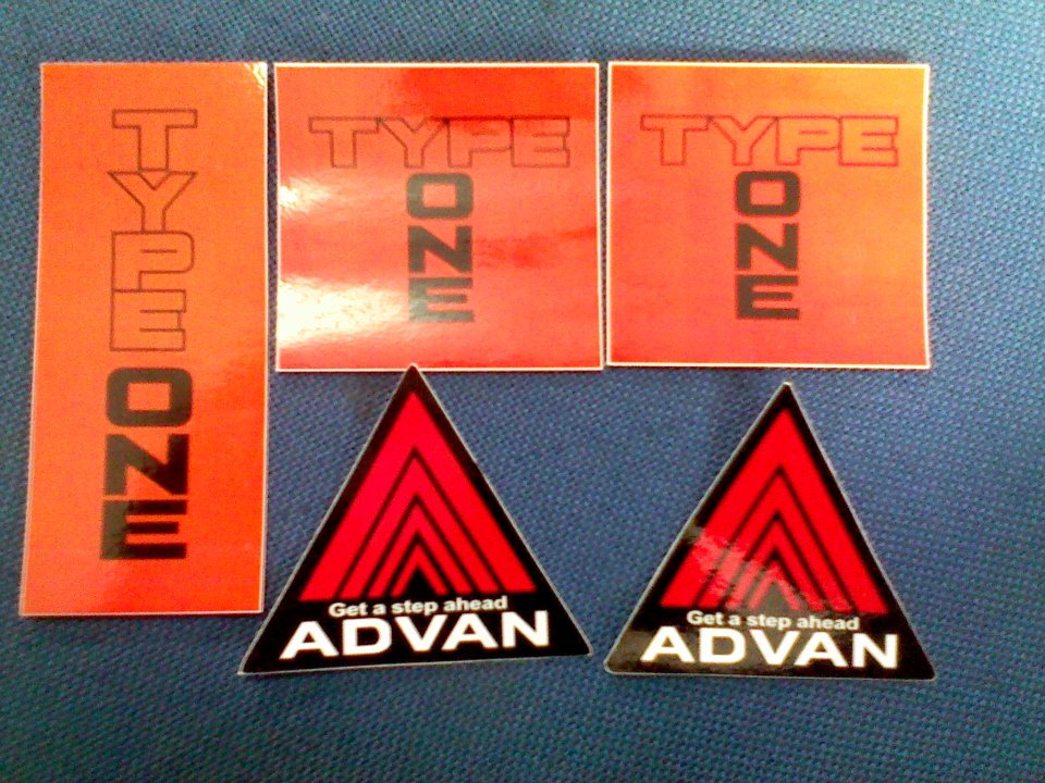 RS RACING MOTORSPORTS: STICKERS SPOON,ADVANCE AND TYPE ONE