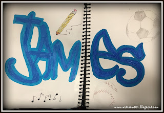 Art Room 104: Visual Journals 5 Weeks: Name Design (Picture HEAVY Post)