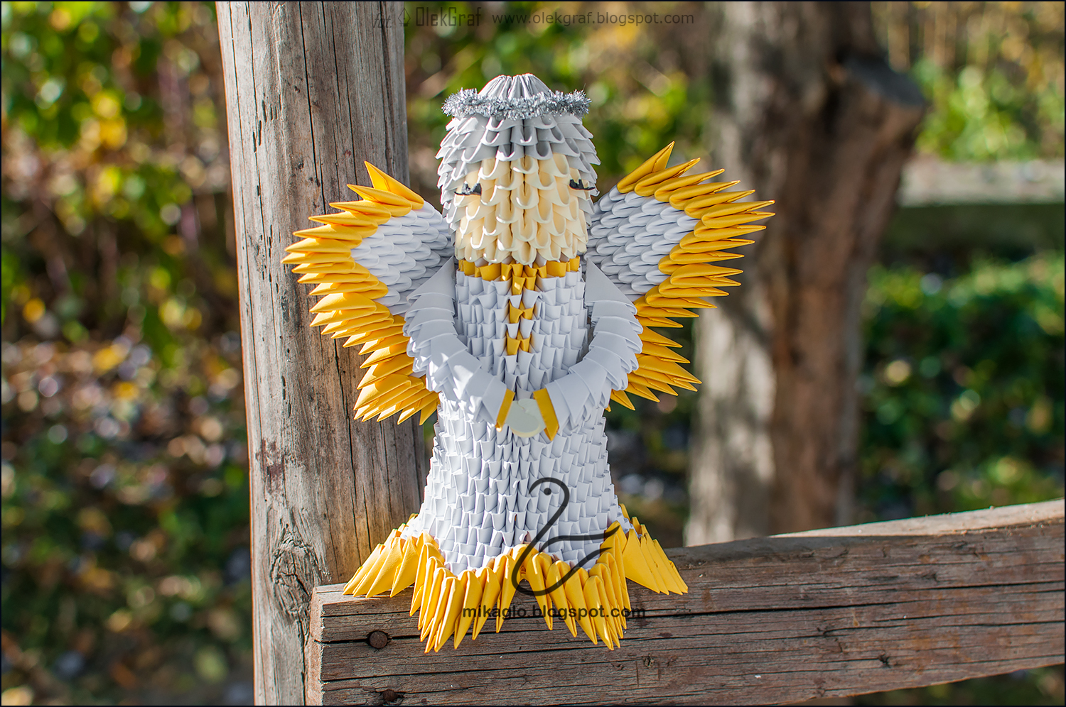 Origami 3d - mikaglo: 616. Anioł z origami / 3d origami angel