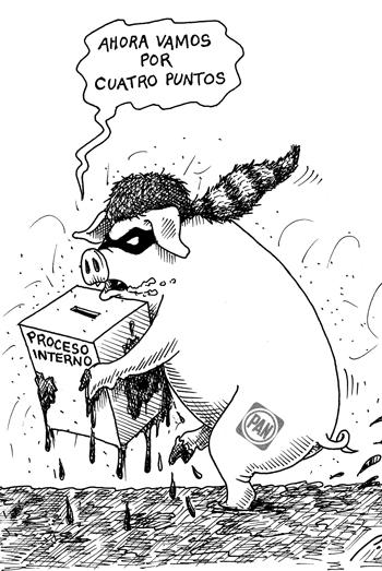 Cartones Politicos: El de Calderon, sexenio perdido.